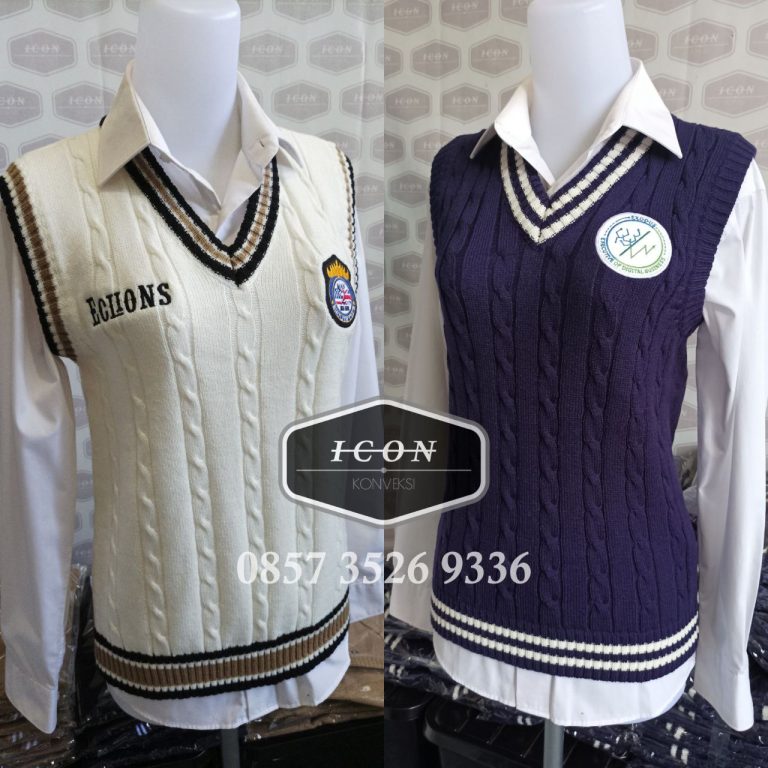 Rompi Rajut SMP | Pusat pemesanan rompi rajut untuk seragam sekolah